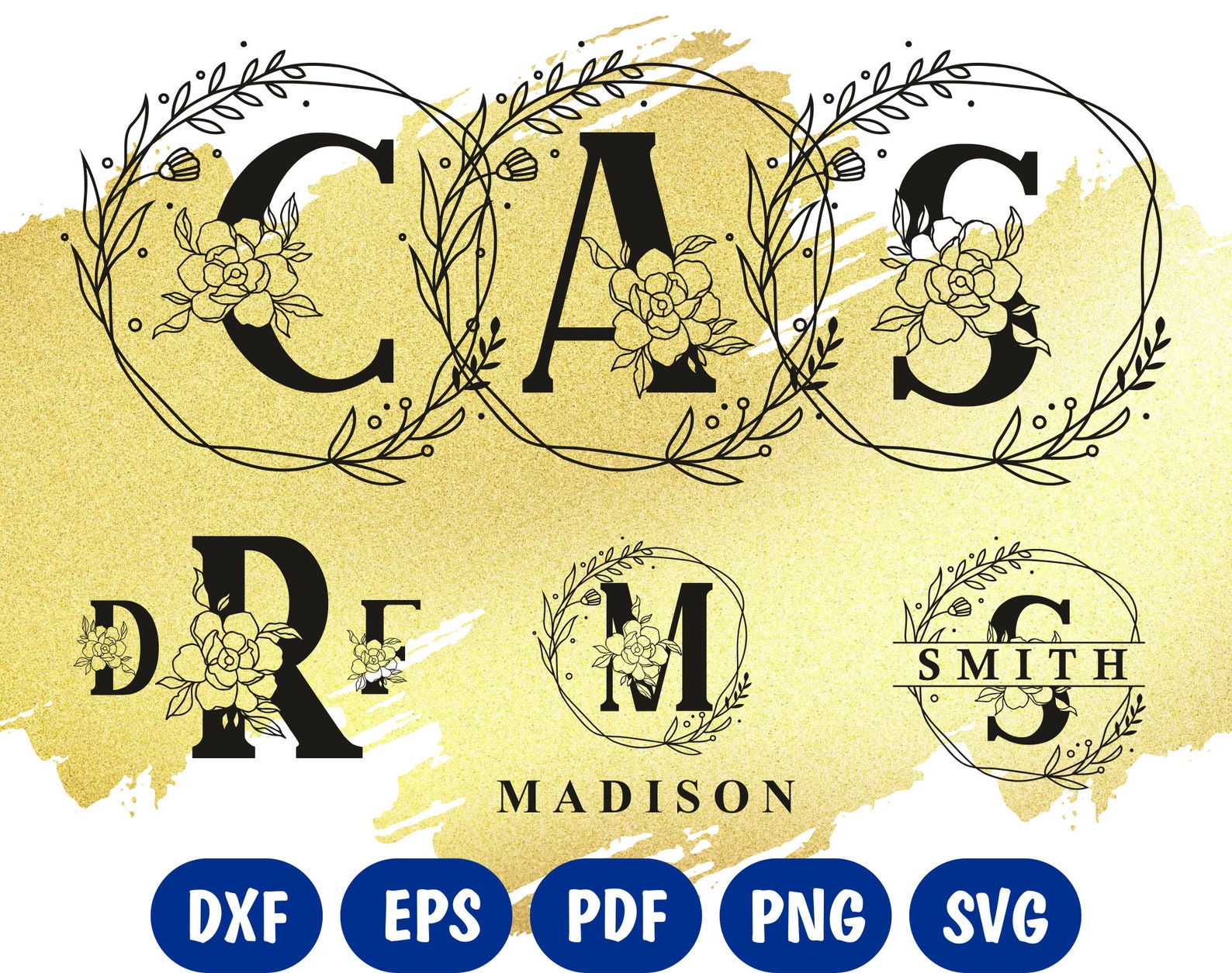 Monogram Svg Pdf Eps Dxf Png Monogram Alphabets Monogram | Etsy