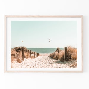 Coastal Beach Ocean Landscape Print Tropical Nature Art Summer ...