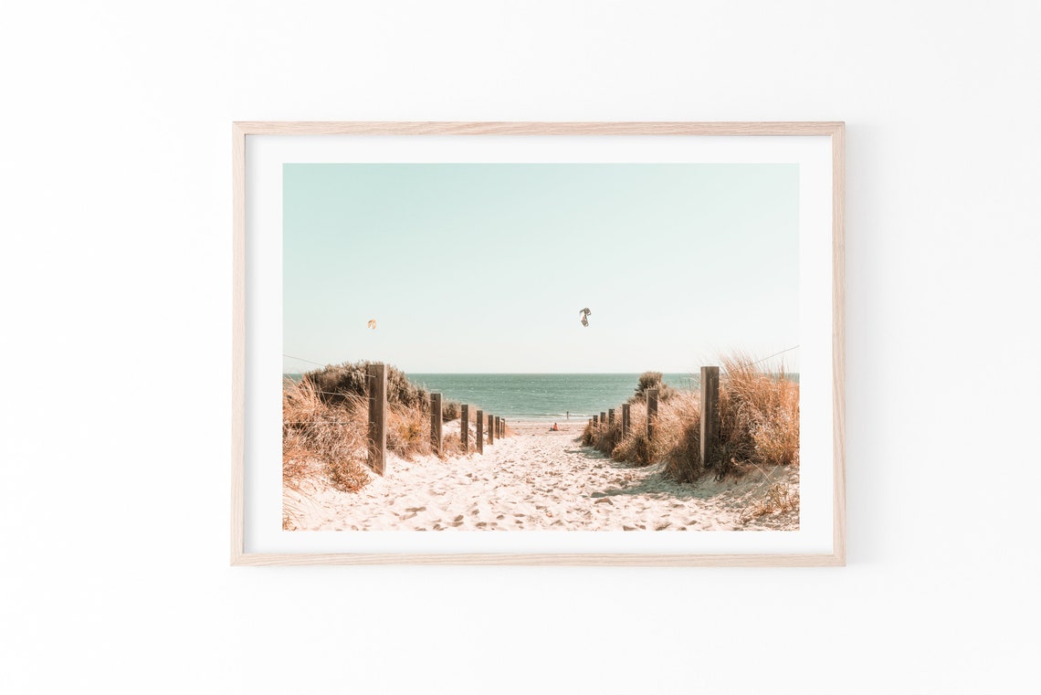 Coastal Beach Ocean Landscape Print Tropical Nature Art Summer ...