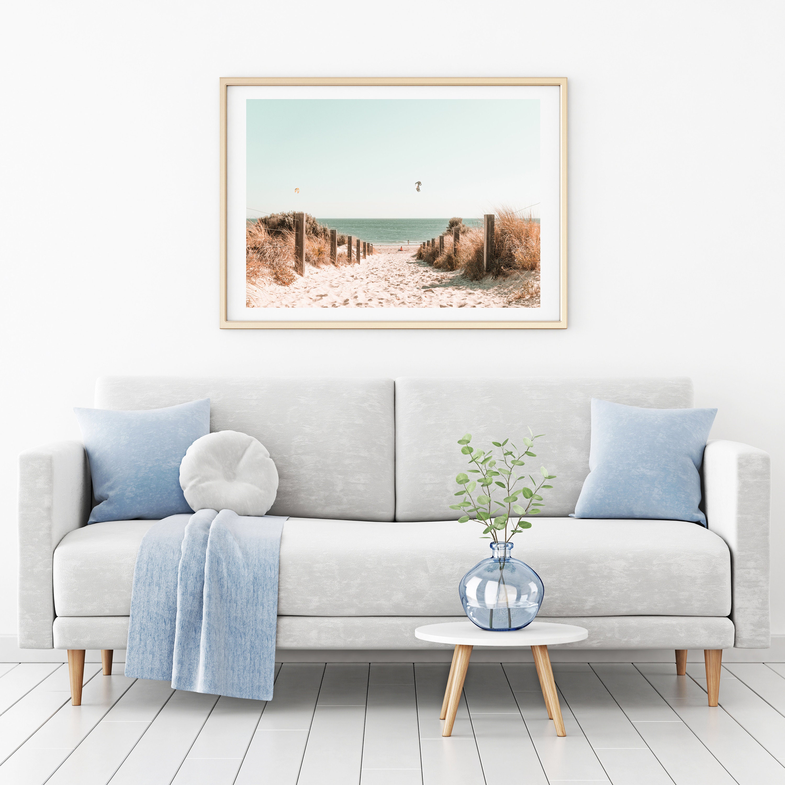 Coastal Beach Ocean Landscape Print Tropical Nature Art Summer | Etsy ...