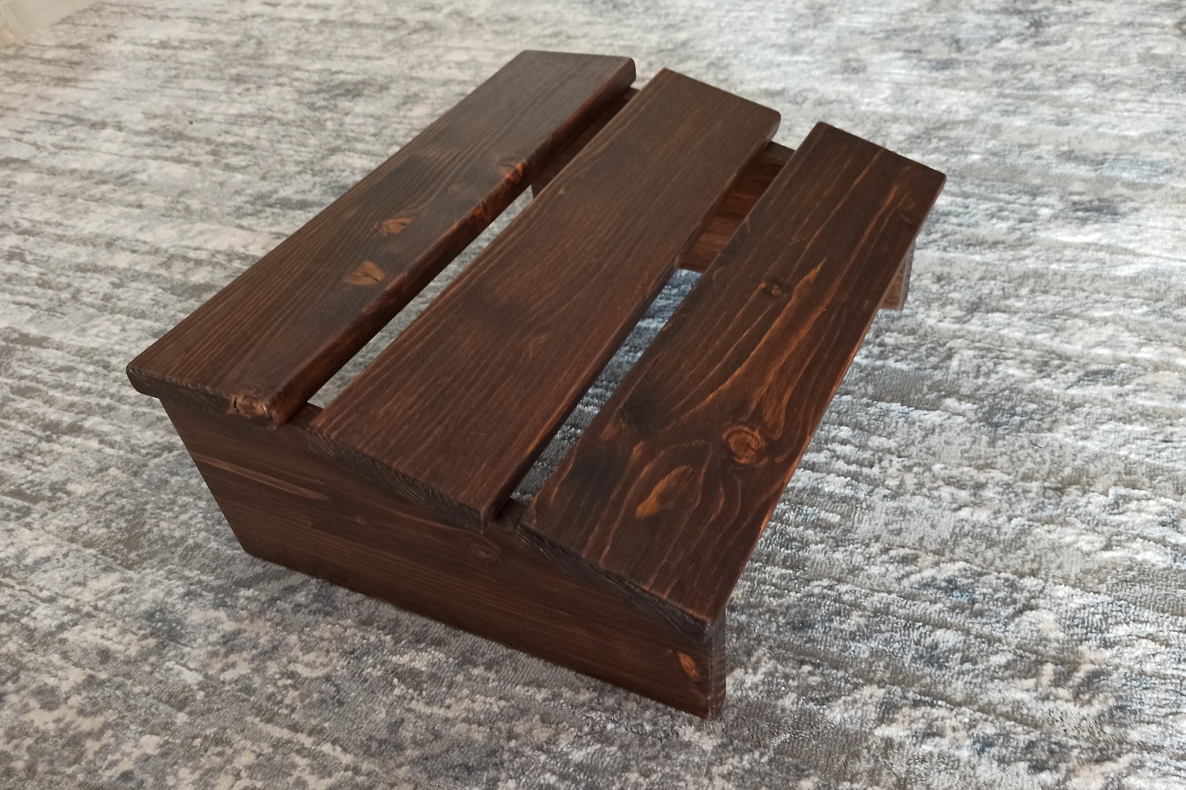 Ergonomic Solid Wood Footrest Under Desk /pressure Relief Foot Stool ...