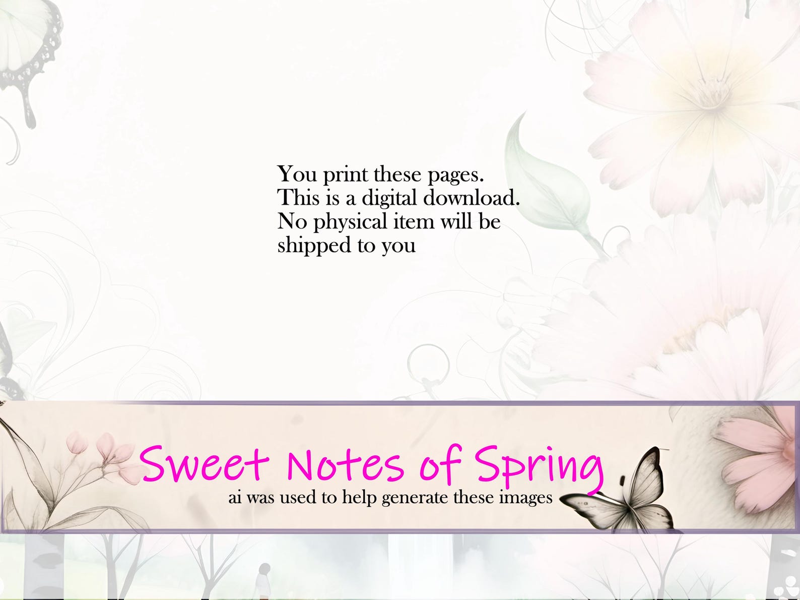 Sweet Notes of Spring | Printable Journal - Kit | Junk Journal | 15 ...