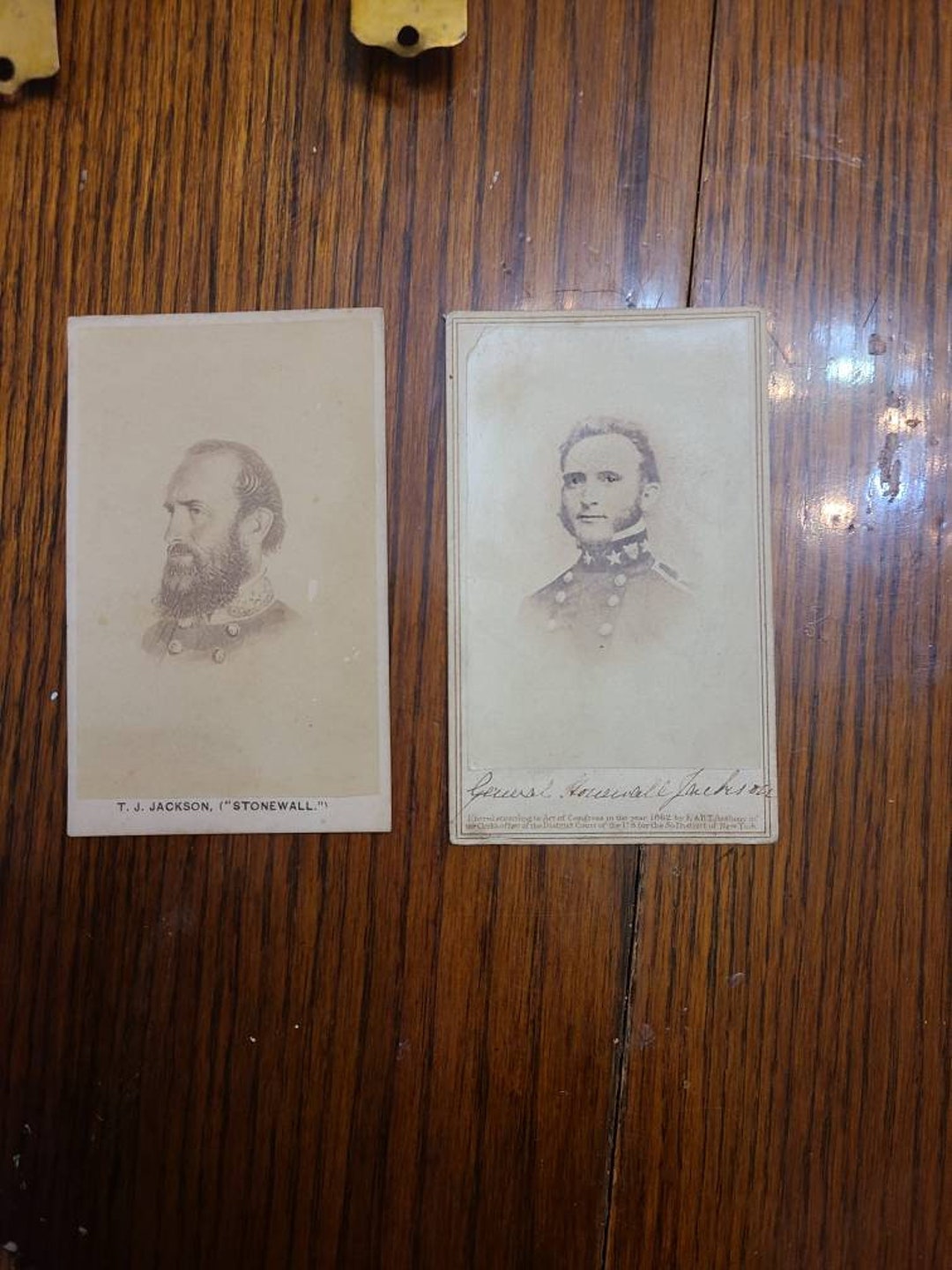 2 Civil War CDV Photographs of Stonewall Jackson - Etsy