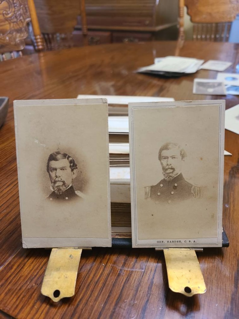 2 Civil War CDV Photographs of Confederate General Hardee - Etsy