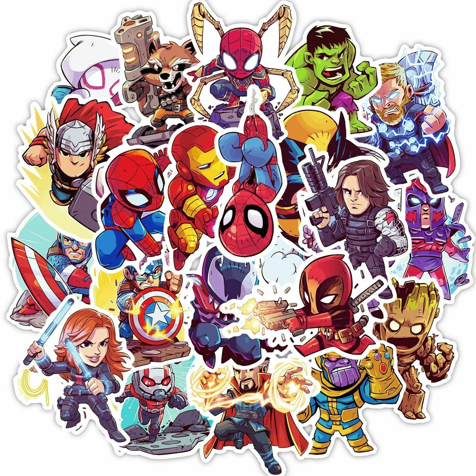 Marvel Avengers Super Hero Stickers Pack of 50 | Etsy