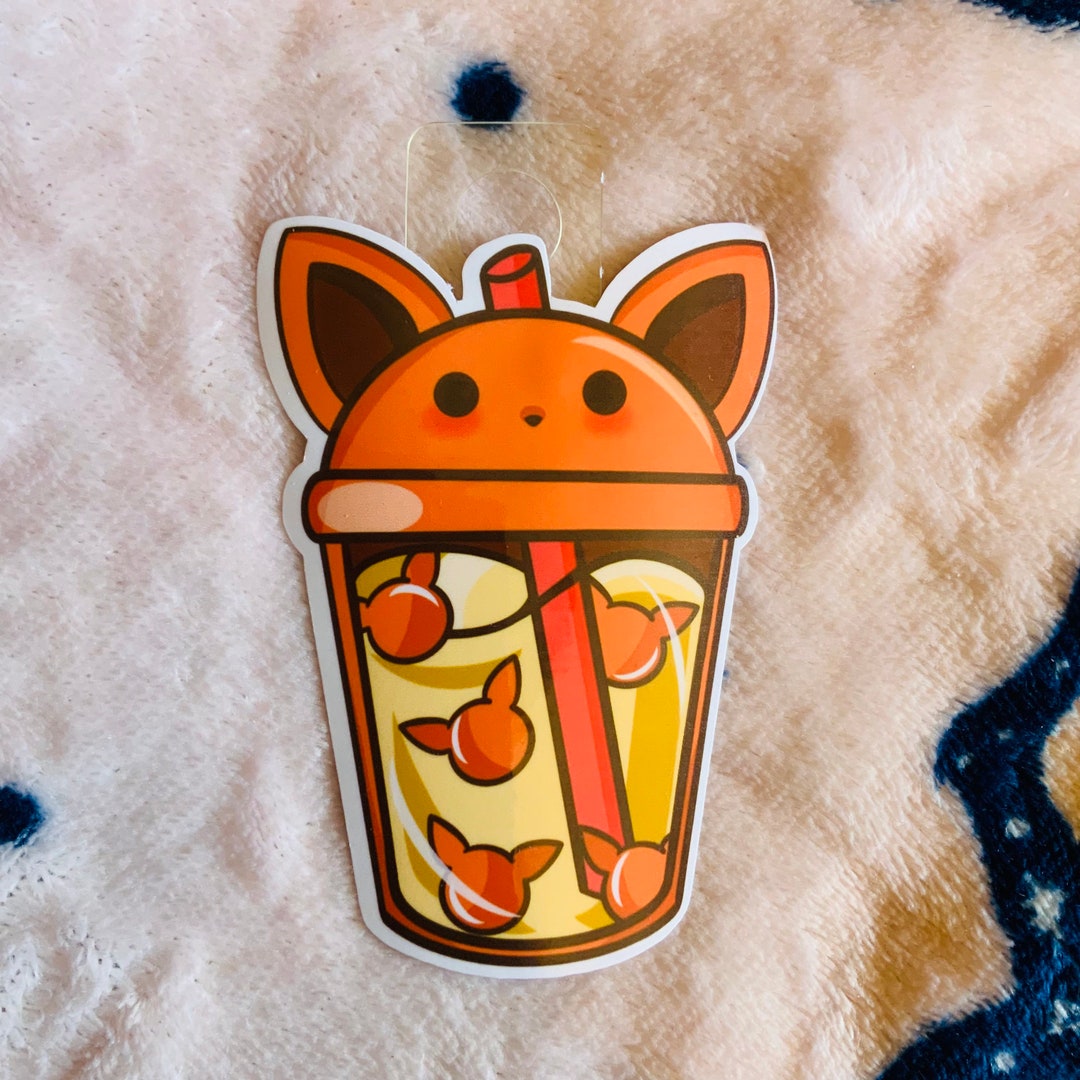 Eevee Boba Cup Sticker - Etsy