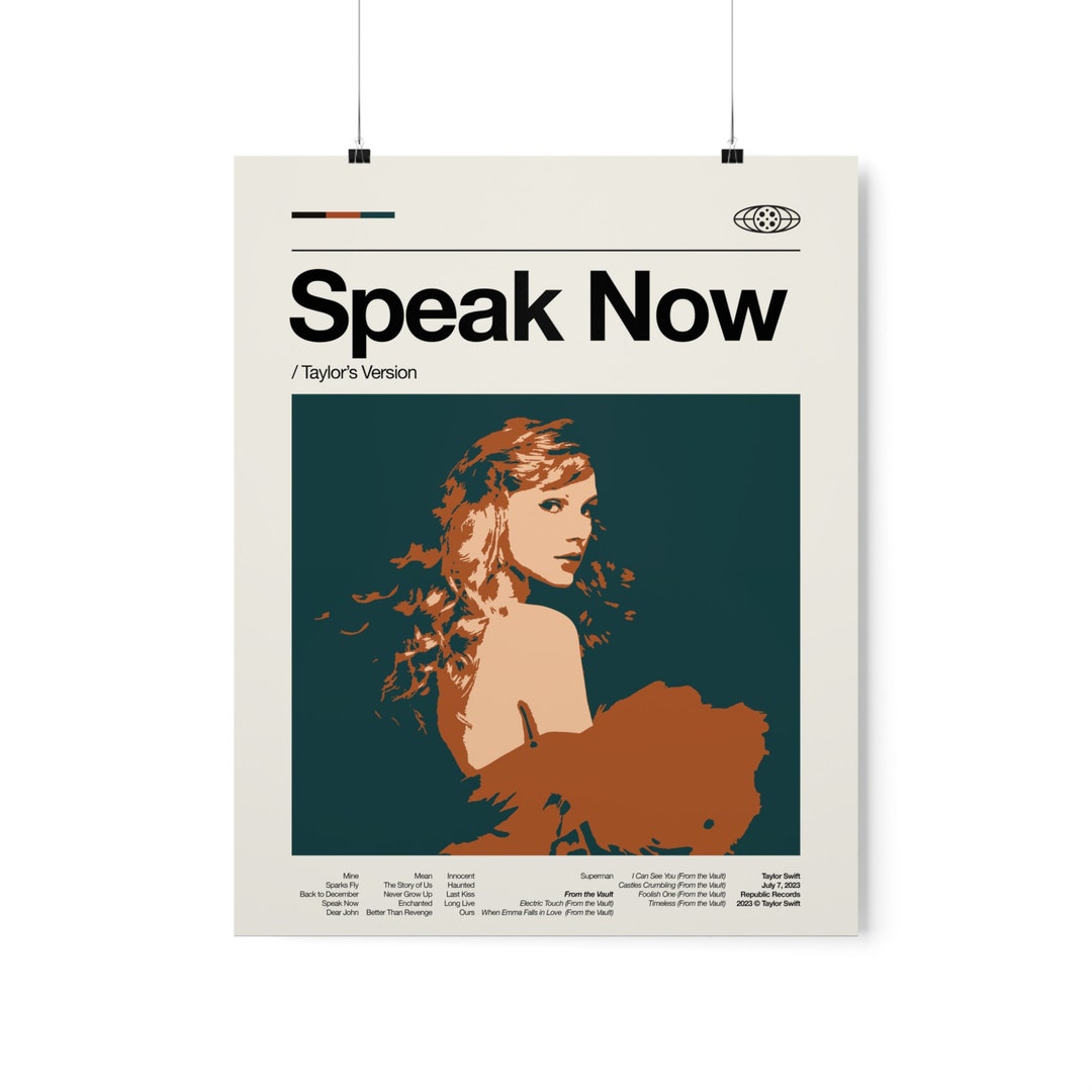 Speak Now taylor's Version Poster Eras Tour Swiftie Enchanted - Etsy