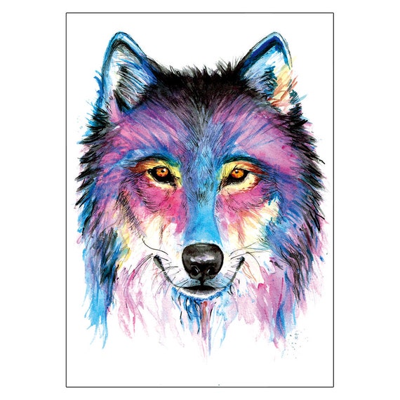 Wolf Temporary Tattoo Realistic Fake Tattoo Large Tattoo | Etsy