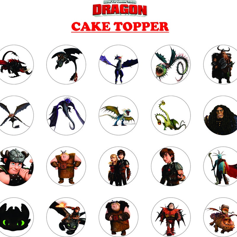 How to Train Your Dragon Cake Topper - Etsy