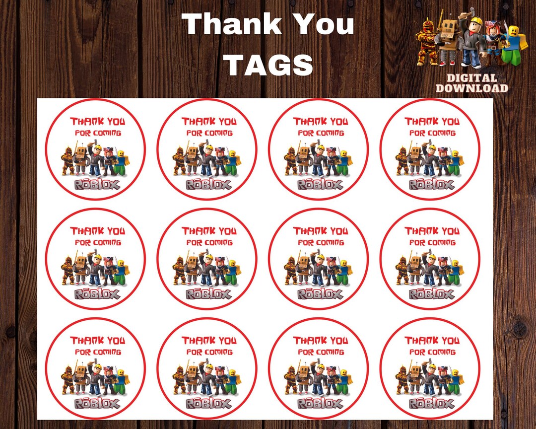 ROBLOX Thank You Tags - Etsy