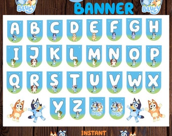 Bluey Two Banner Bluey Banner Bluey Pendant Banner Bluey Birthday Bluey ...