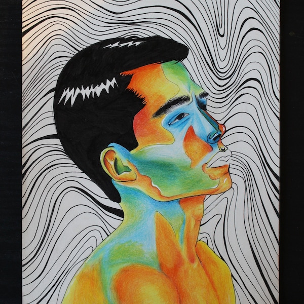 Trippy Line Drawing - Etsy