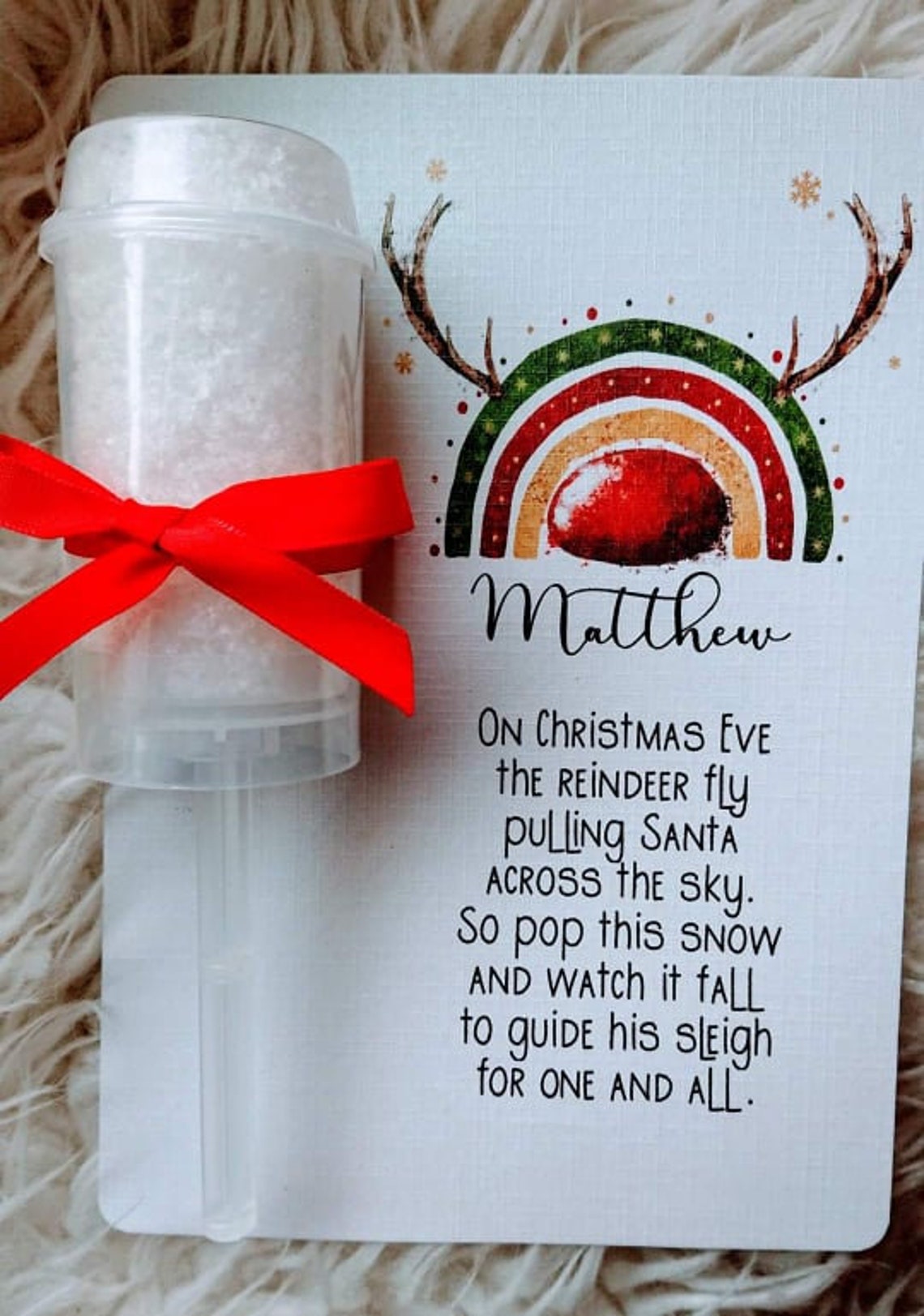 Personalised Snow Popper Christmas Eve Box Filler Christmas - Etsy UK