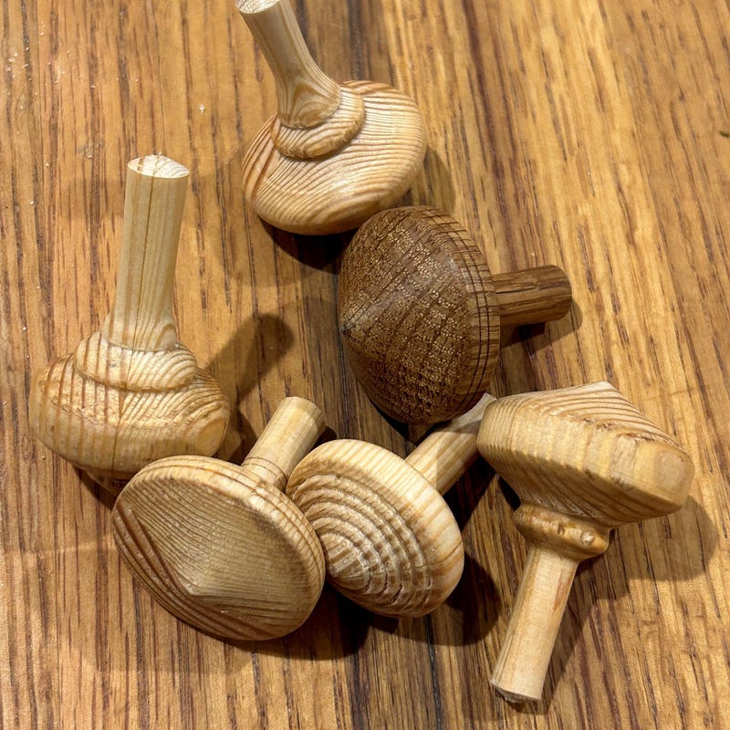 Wooden Spinning Tops - Etsy