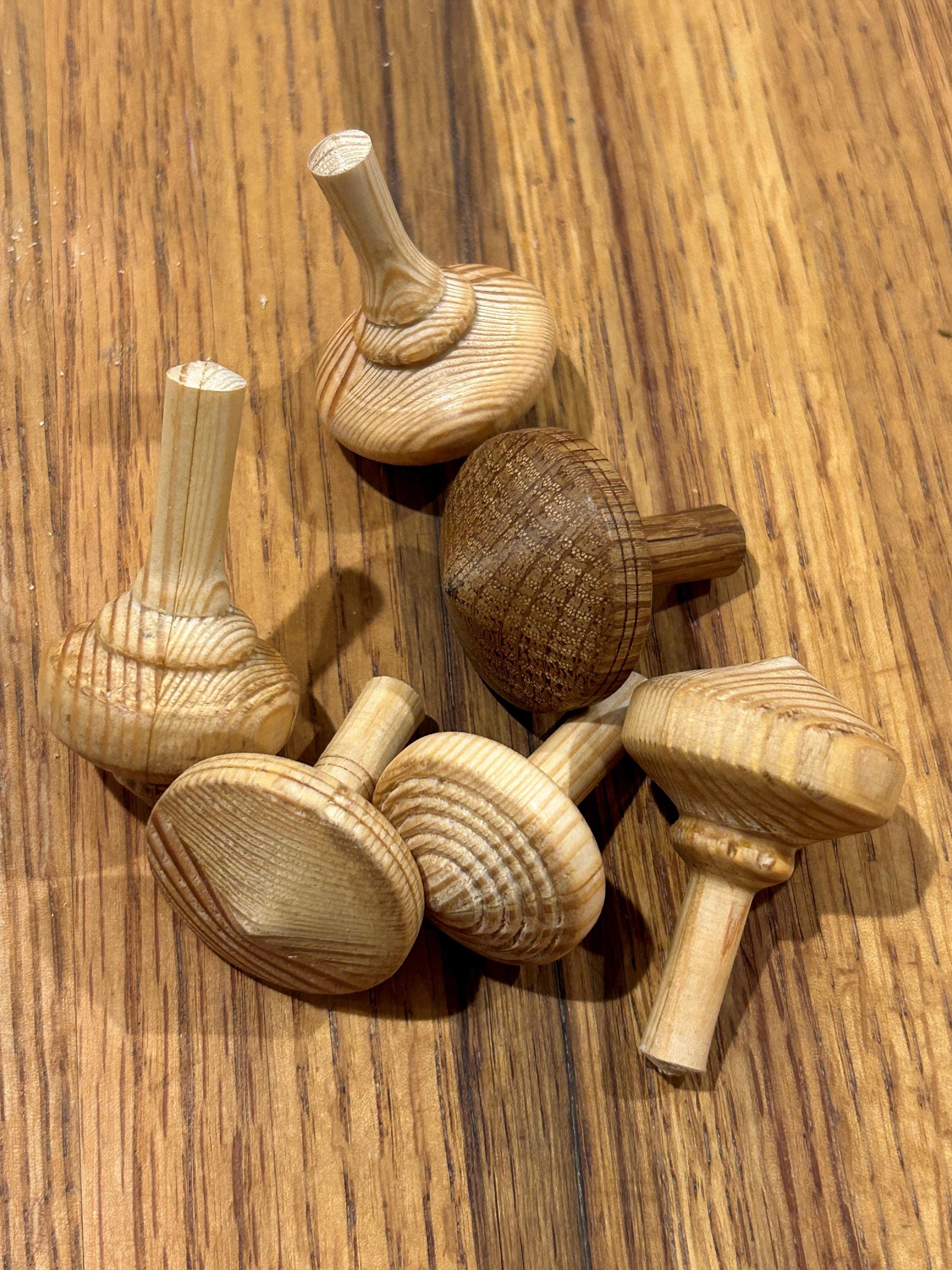 Handmade Wooden Spinning Tops: Walnut, Oak, Cherry, Fir, Dogwood - Etsy