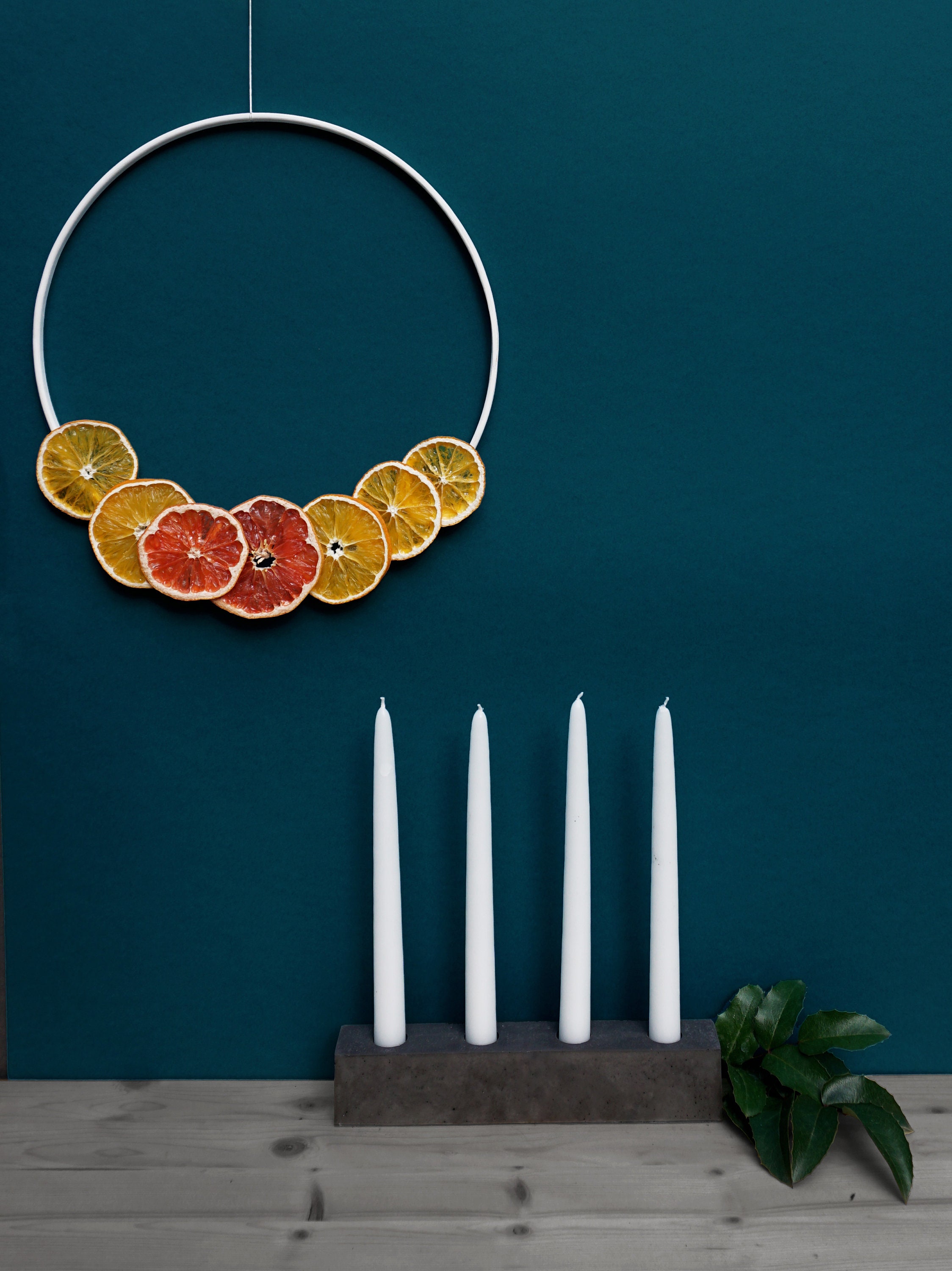 Linear Concrete Candle Holder | Long Modern Centrepiece | Minimalist ...