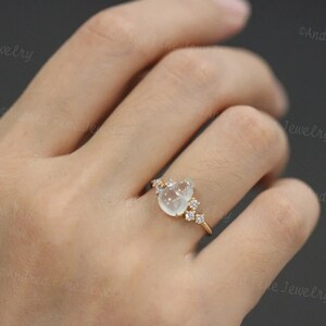 High Translucent Ice Jadeite Calabash Diamond Anniversary Rings, Jade ...