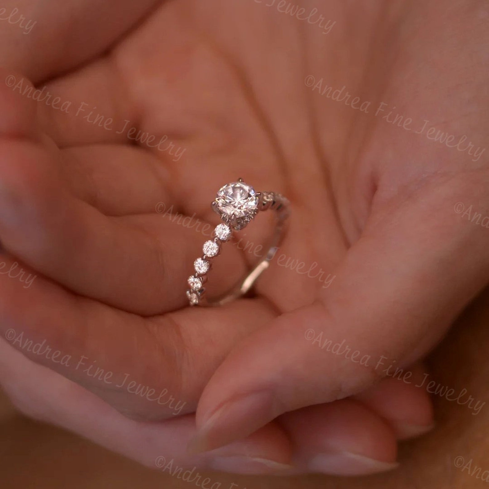 Minimalist Diamond Ring Unique Minimal Band Ring Diamond - Etsy