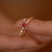 Vintage Heart Shaped Ruby Ring With Diamonds, Red Heart Ruby Engagement ...