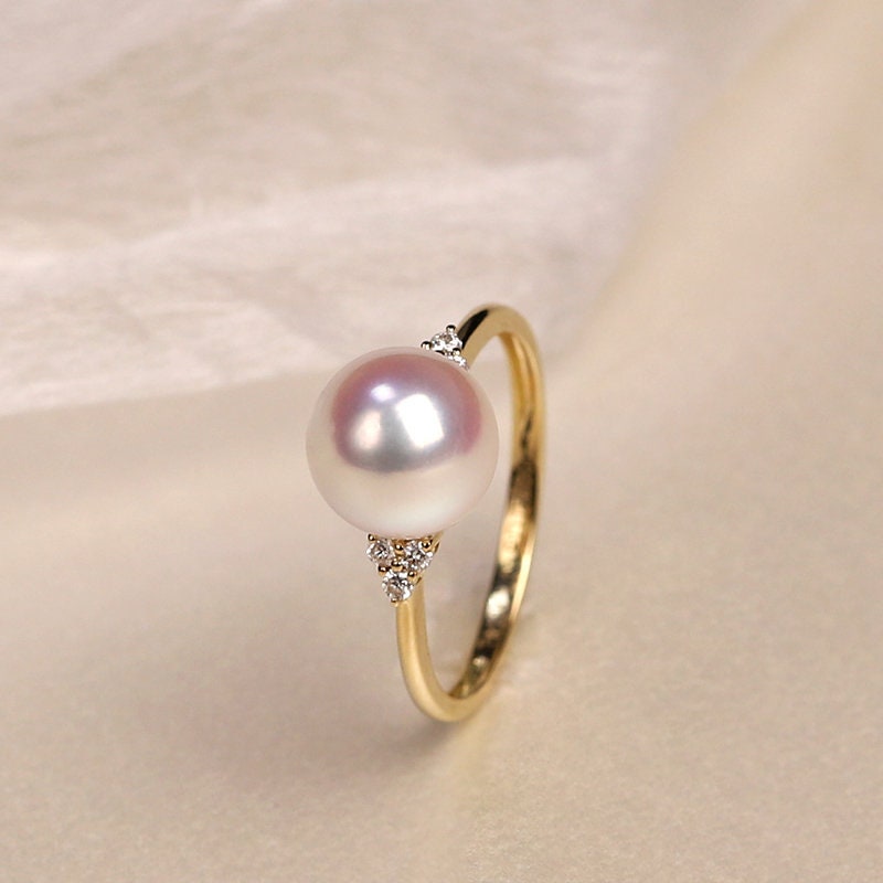 Single Pearl Ring - Etsy