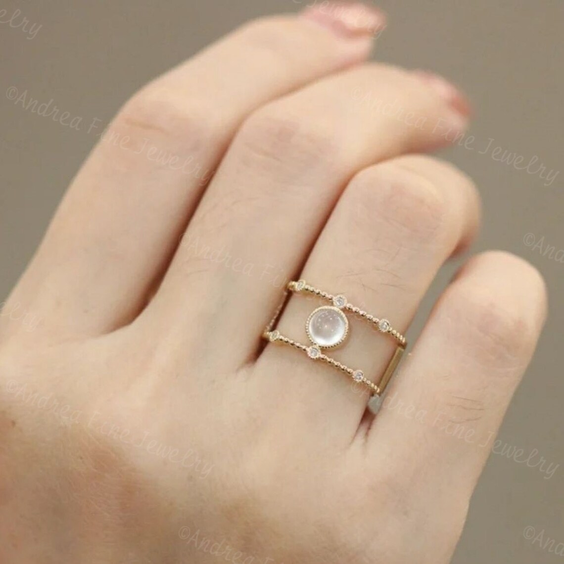 Unique Real Jade Diamond Ring Translucent Jadeite Jade Ring - Etsy