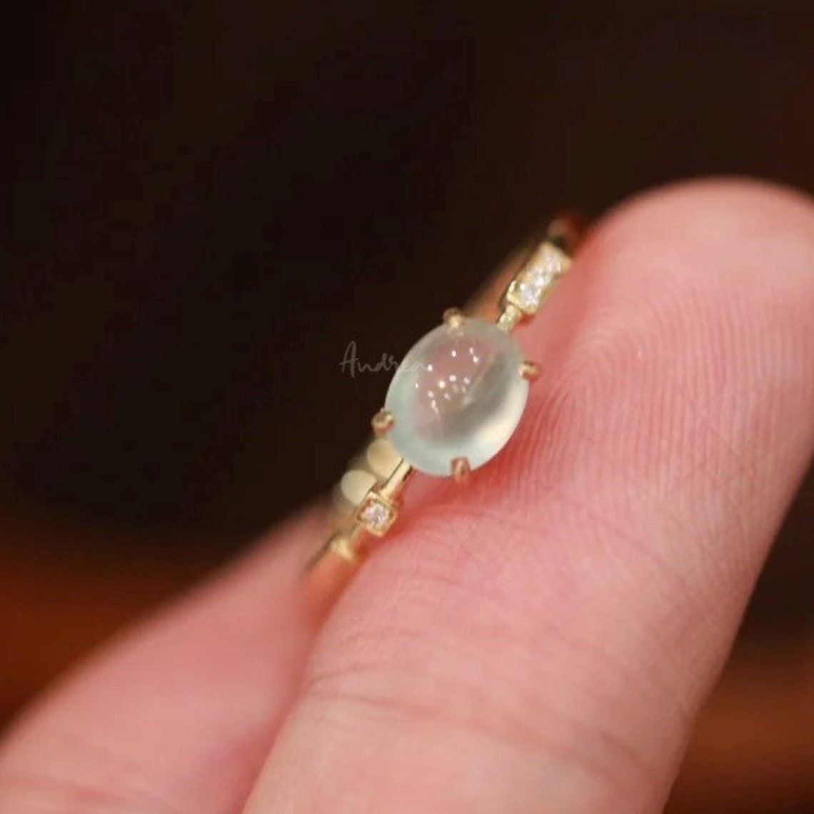 Imperial Mint Jade Ring Natural Ice Jade Ring Jadeite - Etsy