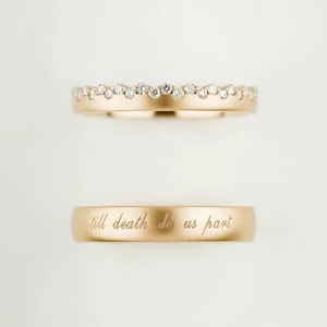 Unique Couple Ring, Personalized Promise Rings for Couples, Trendy ...