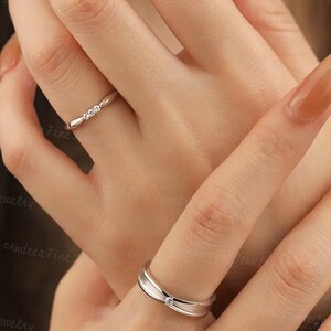 Unique Couple Ring, Personalized Promise Rings for Couples, Trendy ...