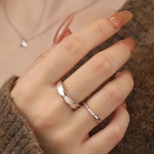 Unique Couple Ring, Personalized Promise Rings for Couples, Trendy ...