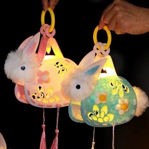 Rabbit Lantern DIY Mid Autumn Festival Decor CNY Decor Kids - Etsy