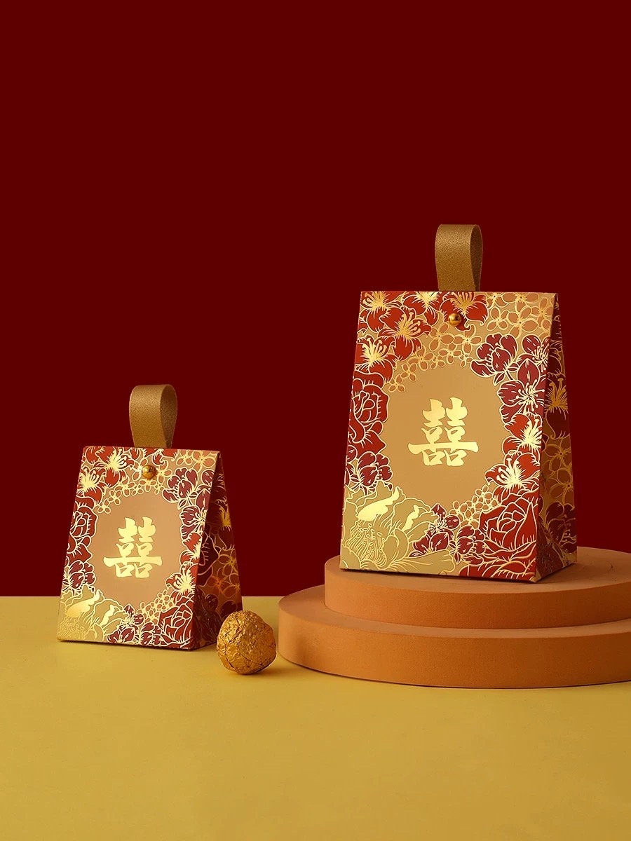 10/20/50 Chinese Wedding Candy Box Bride and Groom Chinese Double ...