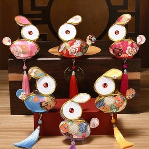 2 Chinese Mini Rabbit Lantern Mid Autumn Festival Decor CNY Decor Kids ...