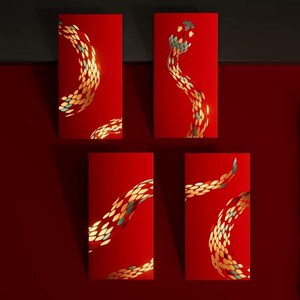 8/12/20 Chinese New Year Red Packet 2025 Year of the Snake Red Pocket ...