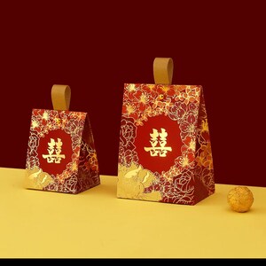 Chinese Wedding Candy Box: Double Happiness Favor Boxes - Etsy
