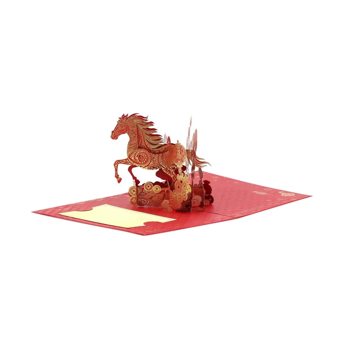 3D Chinese New Year Card, Year of the Horse - Etsy