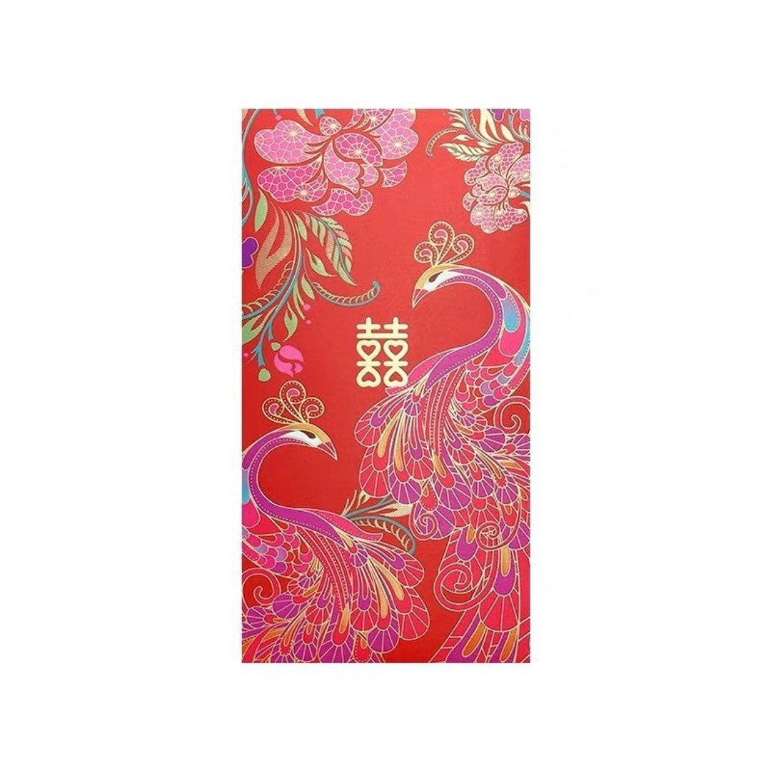 Chinese Wedding Red Envelopes, Double Happiness Money Packet - Etsy