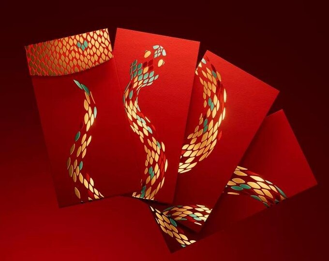 Reserved for Zoe X 2 Designs CNY Red Packet Year of the Snake 2025 ...
