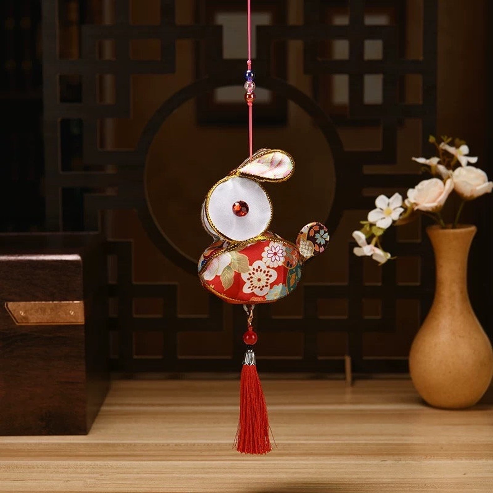 2 Chinese Mini Rabbit Lantern Mid Autumn Festival Decor CNY Decor Kids ...