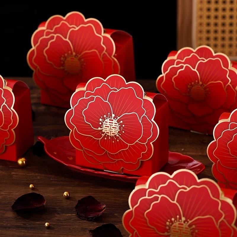 Chinese Wedding Candy Box: Dragon Phoenix Double Happiness Decor - Etsy