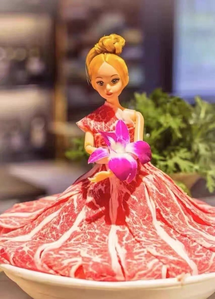 Lady Gaga Barbie Doll Meat Dress