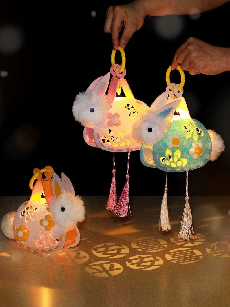 Rabbit Lantern DIY Mid Autumn Festival Decor CNY Decor Kids - Etsy