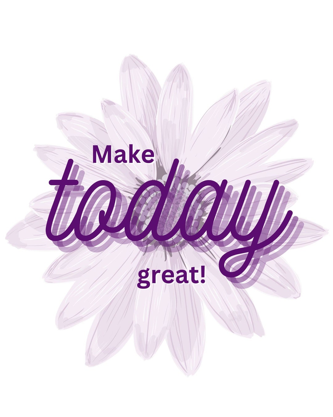 PRINTABLE Floral Wall Art - Make Today Great! - Etsy
