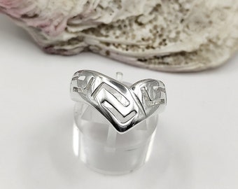 Silver Meander Ring,greek Silver Ring,greek Key Silver Ring,maiander Silver Ring - Etsy
