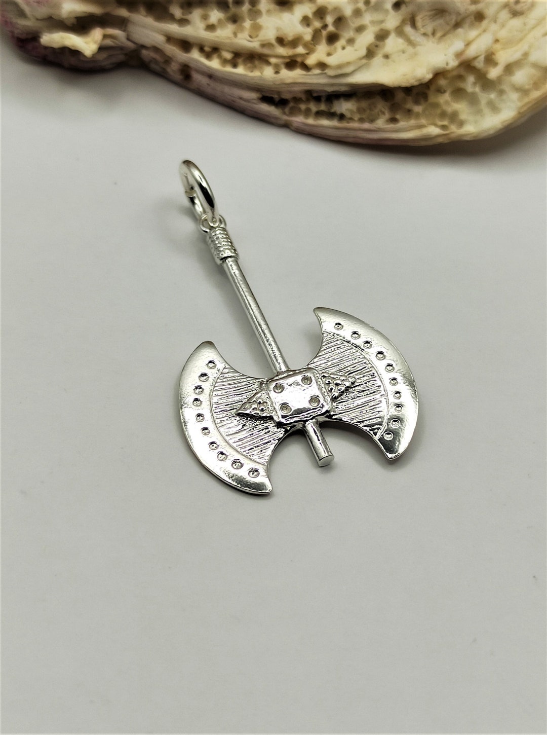 Ancient Greek Double Head Axe Silver Pendant - Etsy