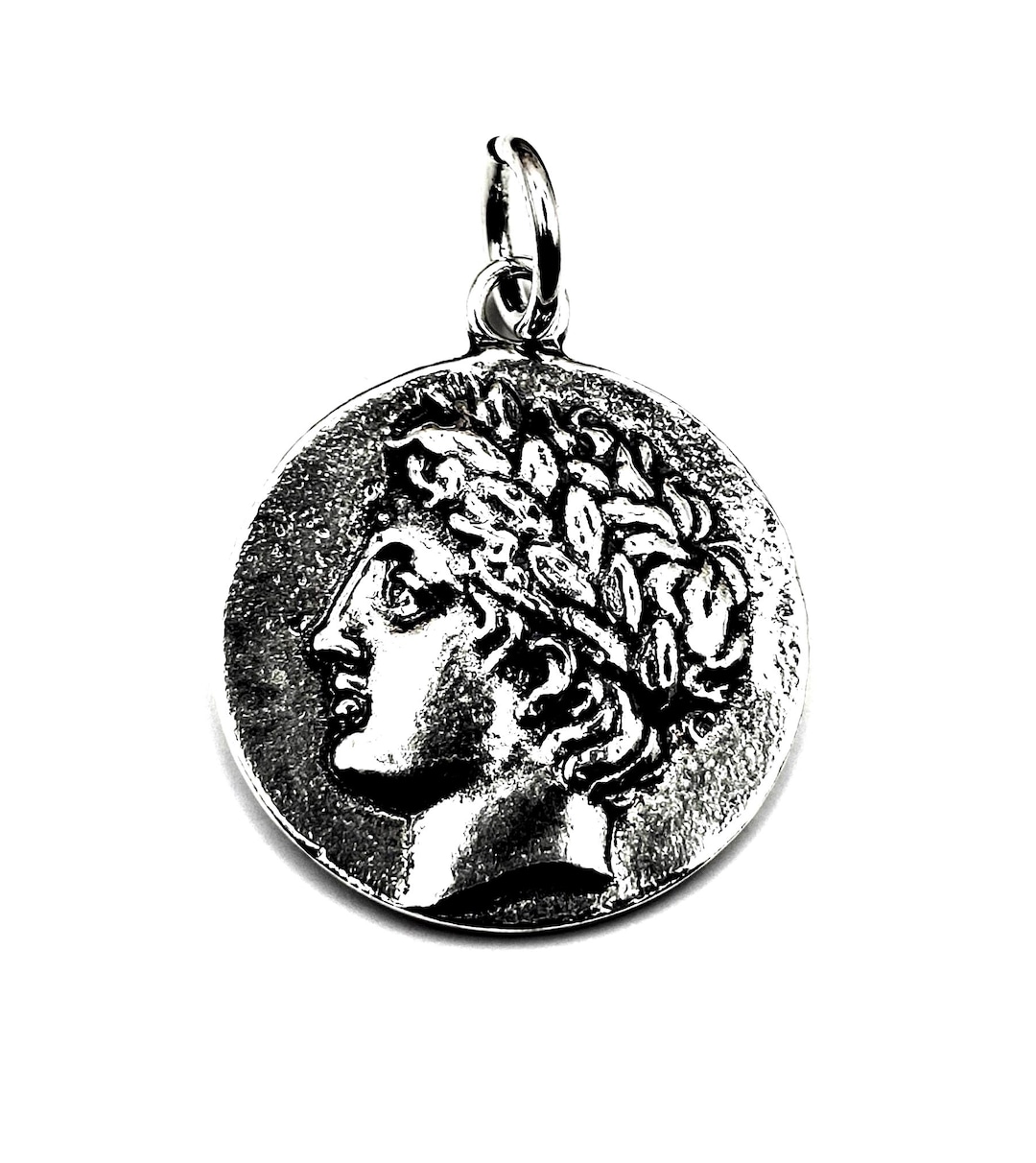 God Apollo Sterling Silver Pendant in Handmade - Etsy