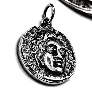 Ancient Greek God of Sun Apollo Helios Coin Silver 925 Pendant - Etsy