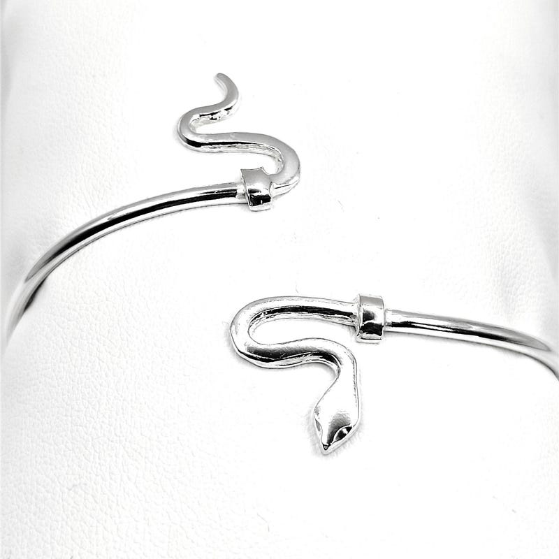 Silver Snake Bangle - Etsy