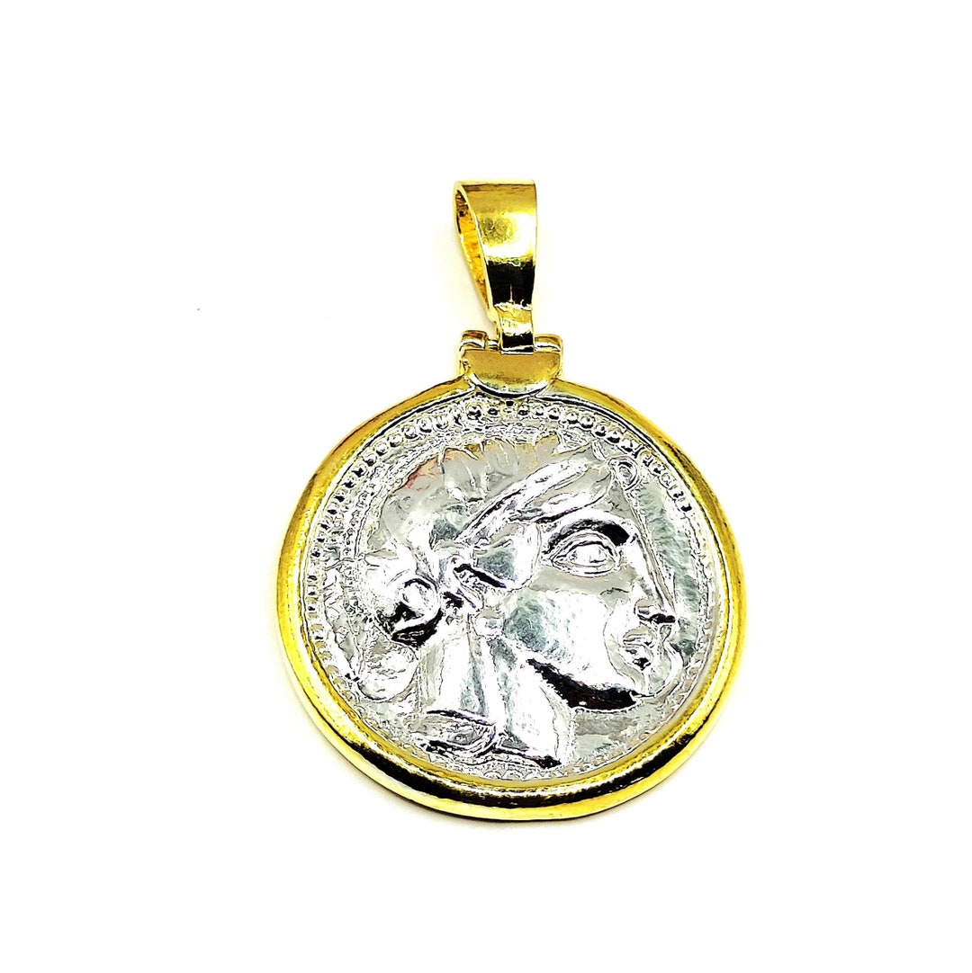 Sterling Silver 925 Athena Owl Athenian Tetradrachm Two Tone Coin ...