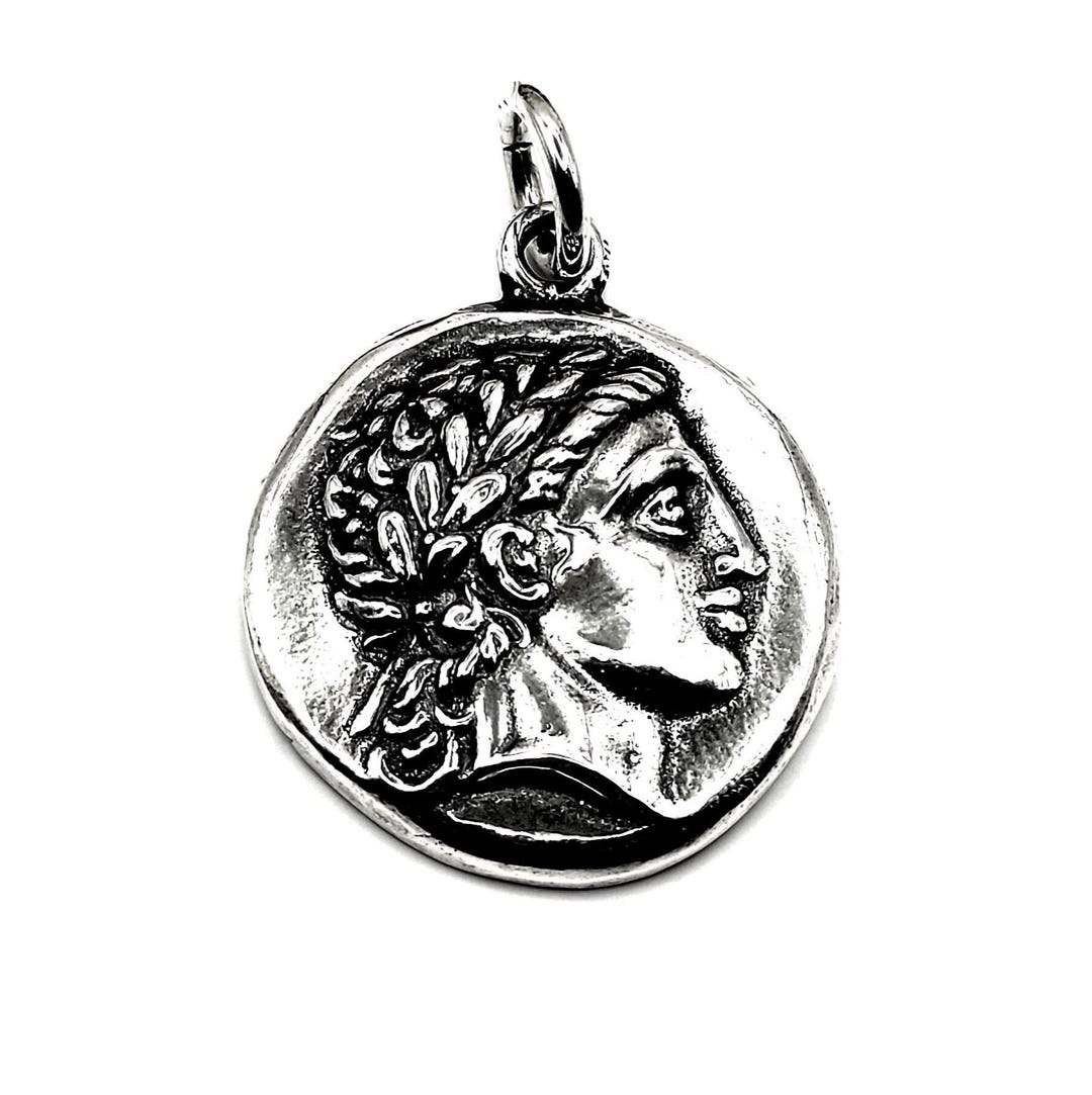 Ancient Greek God Apollo Silver Pendant - Etsy