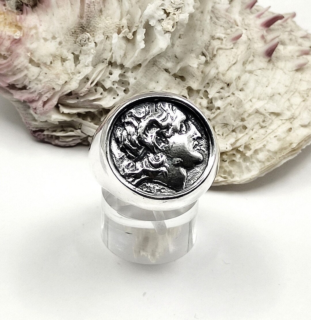 Handmade Alexander the Great Coin Silver 925 Signet Ring - Etsy
